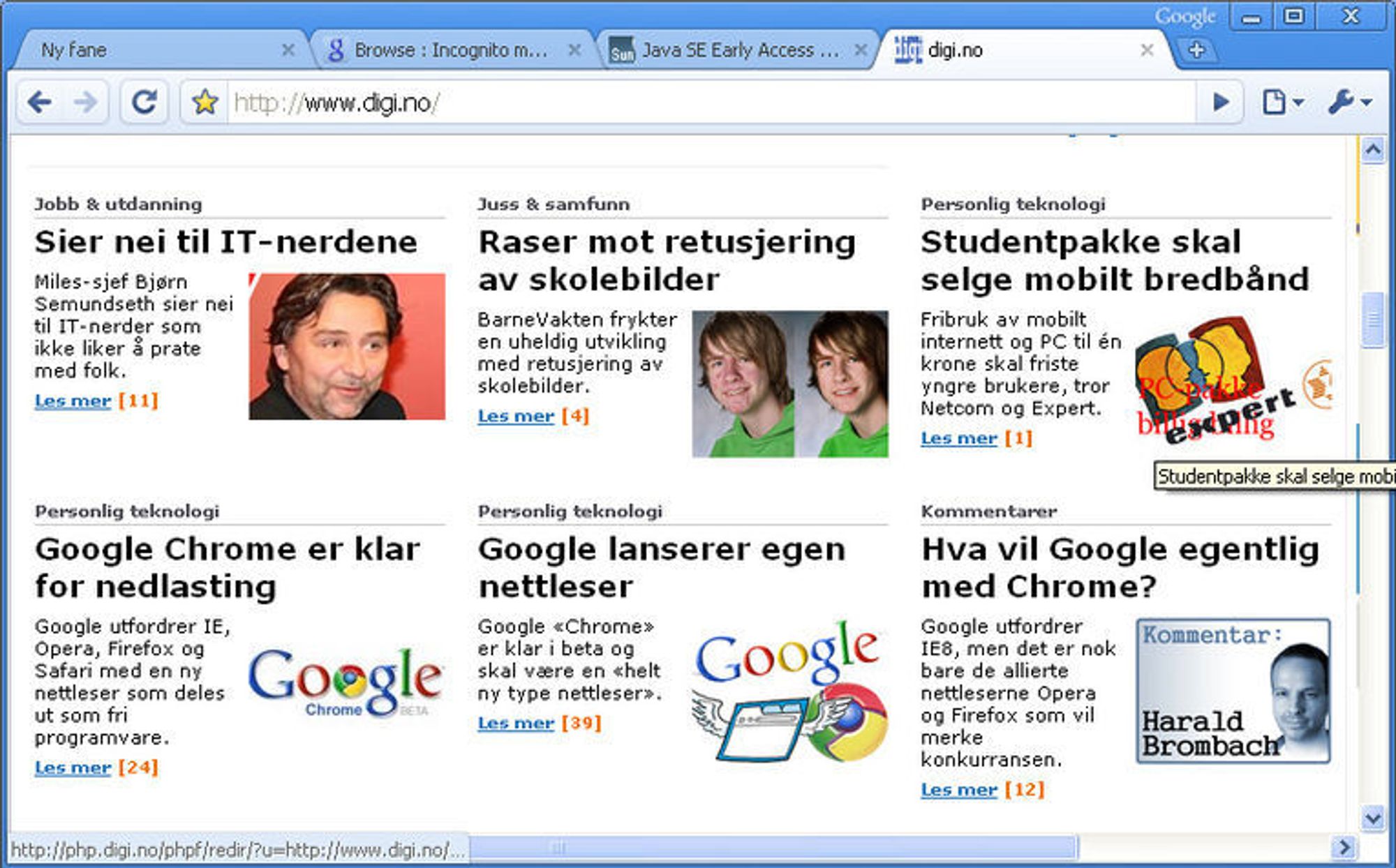 Slik er Googles nye nettleser - Digi.no
