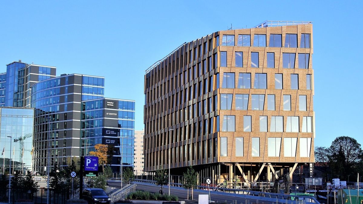 Dette blir Norges største kontorbygg i massivtre - Tu.no