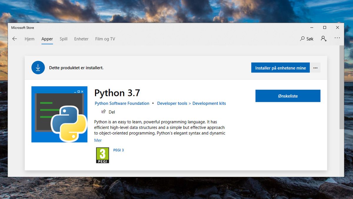Nå er Python tilgjengelig fra Microsoft Store - Digi.no