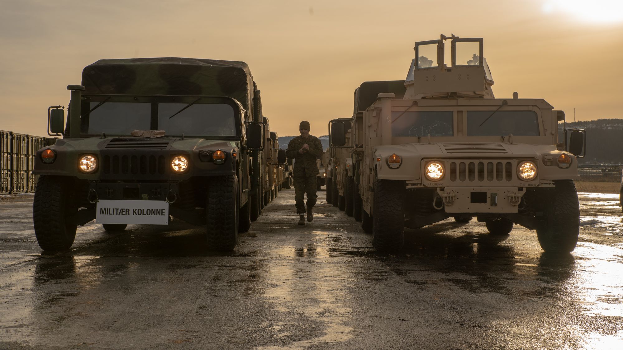 Det amerikanske militærutstyret er rullet ut av de norske fjellhallene ...