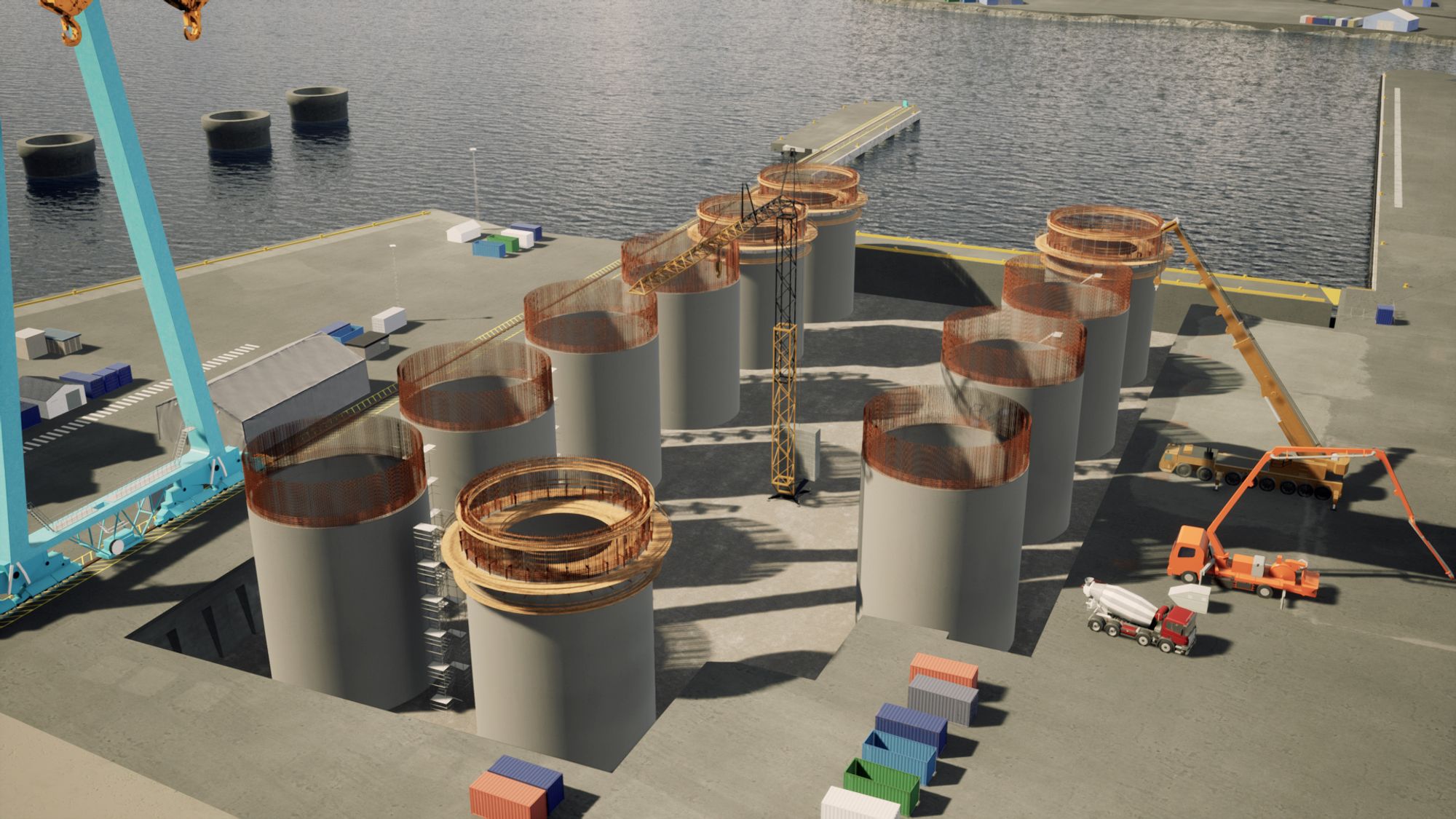 Her støpes betongfundamentene til Hywind Tampen - Tu.no